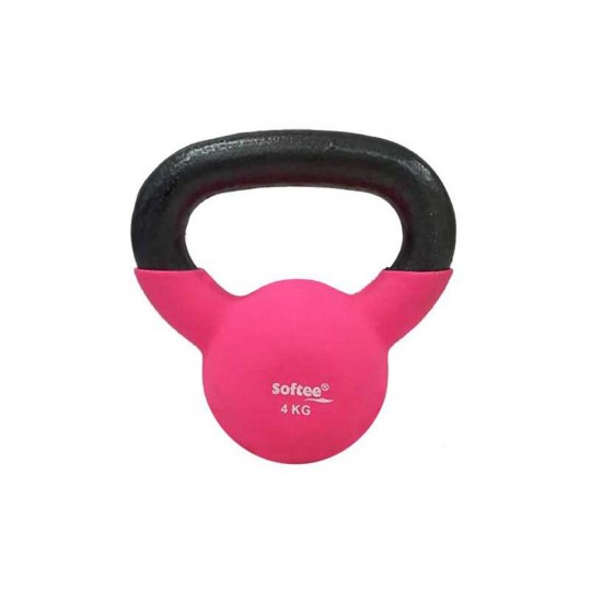 Jim Sports Pesa Rusa Kettlebell Neopreno 4 kg Rosa - Fútbol Emotion