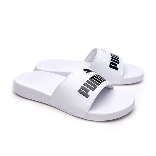 Chanclas Puma Popcat 20 White-Black - Fútbol Emotion
