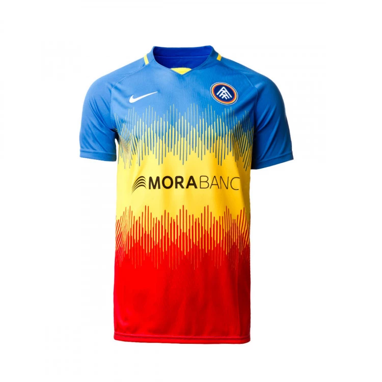 Camiseta Nike FC Andorra Primera Equipación Stadium 2022-2023 Niño Azul-Amarillo-Rojo - Fútbol ...
