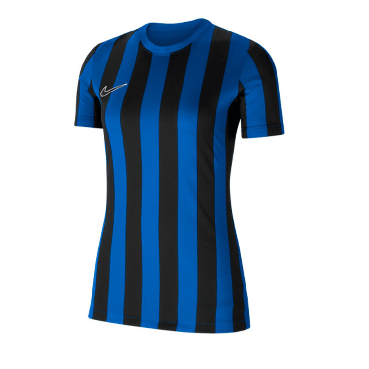 Camiseta Nike Striped Division IV m/c Mujer Royal Blue-Black-White ...
