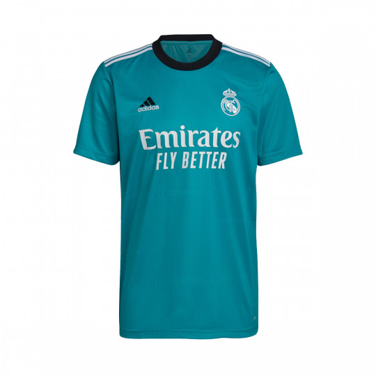 Jersey adidas Real Madrid CF Tercera Equipación 2021-2022 Hi-Res Aqua ...