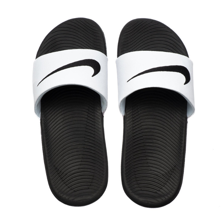 Chanclas Nike Kawa Slide Niño White-Black - Fútbol Emotion