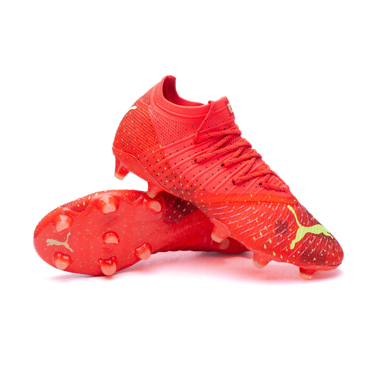 Bota de fútbol Puma Future 1.4 FG/AG Fiery Coral-Fizzy Light-Black ...