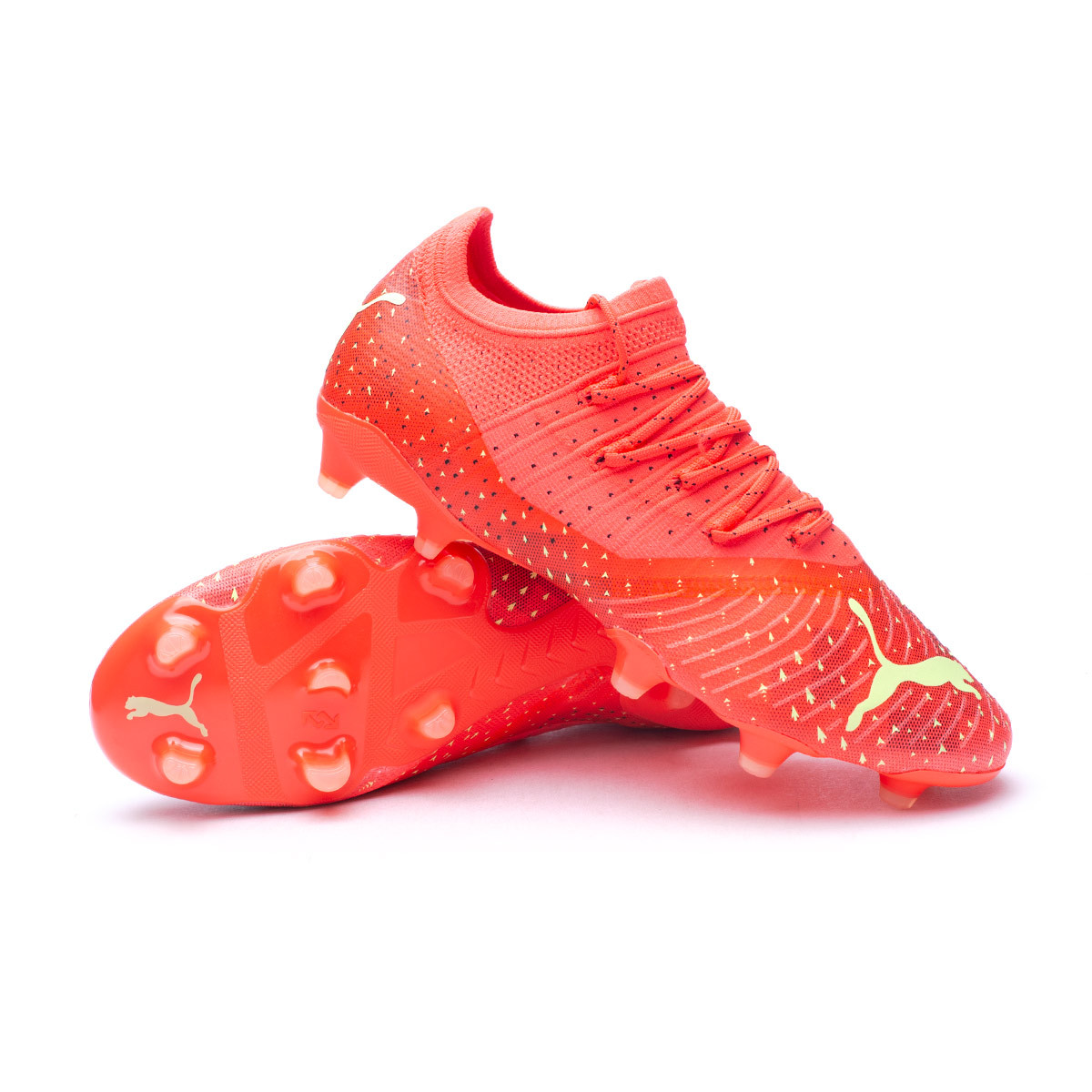 Zapatos de fútbol Puma Future 2.4 FG/AG Fiery Coral-Fizzy Light-Black ...