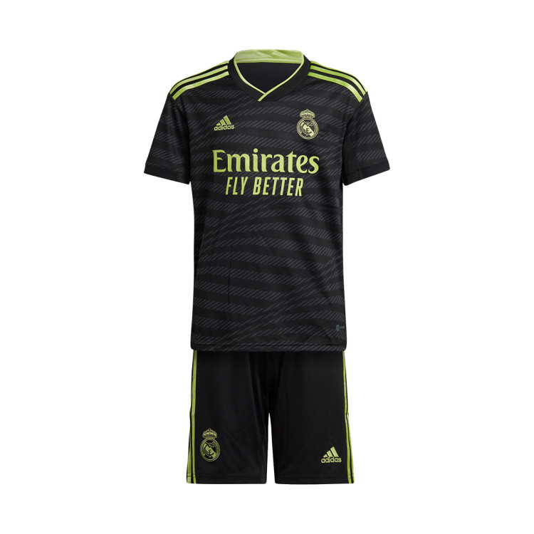 Conjunto adidas Real Madrid CF Tercera Equipación 2022-2023 Niño Black ...