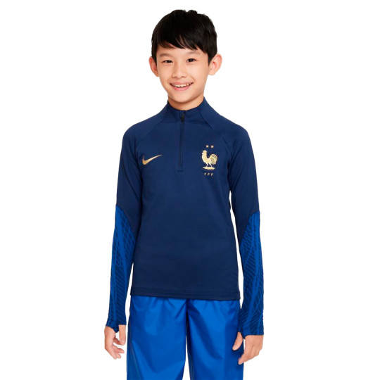 Sweatshirt Nike Francia Training Mundial Qatar 2022 Niño Midnight Navy ...