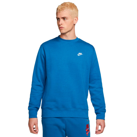 Sweatshirt Nike Sportswear Club Crew Dk Marina Blue-White - Fútbol Emotion