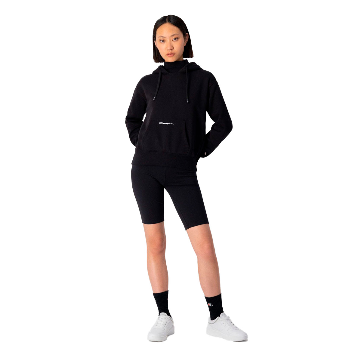 Sudadera Champion Legacy Small Logo Mujer Black - Fútbol Emotion Sudadera Champion Legacy Small Logo Mujer Black - Fútbol Emotion