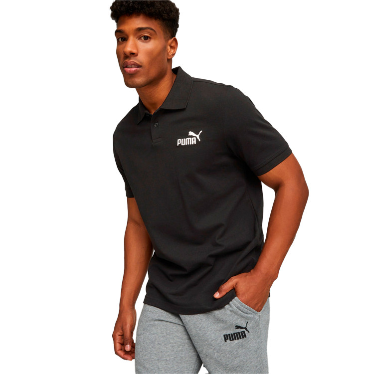 Polo Puma Essentials Pique Black - Fútbol Emotion