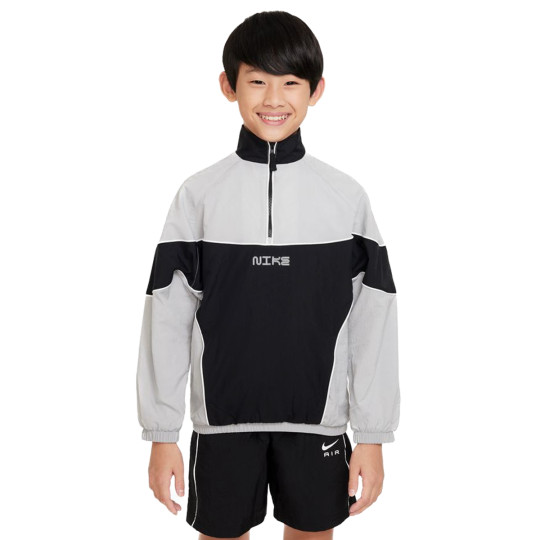 Chaqueta Nike Sportswear Amplify Windrunner Niño Smoke Grey-Black-White ...