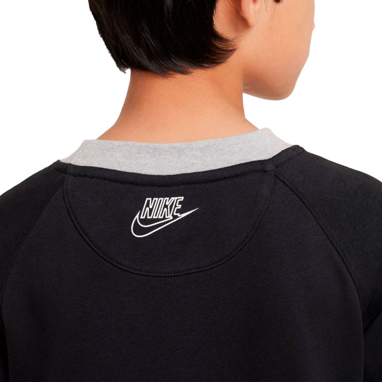 Sudadera Nike Sportswear Amplify Fleece Niño Black Smoke Grey White