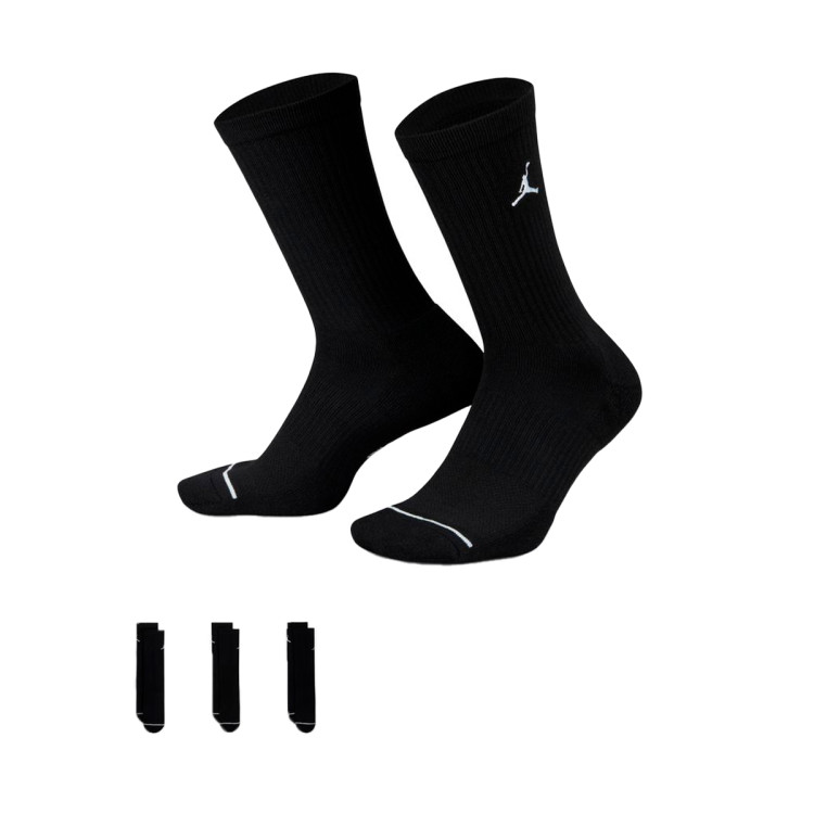 Calcetines Jordan Everyday Cushioned Poly Crew (3 Pares) Black - Fútbol ...