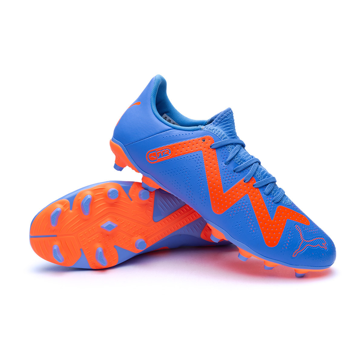Football Boots Puma Future Play FG/AG Blue Glimmer-White-Ultra Orange ...