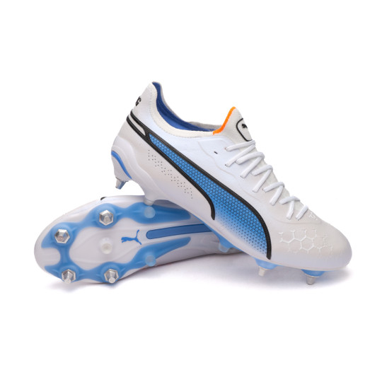 Scarpe Puma King Ultimate MxSG White-Black-Blue Glimmer-Ultra Orange ...