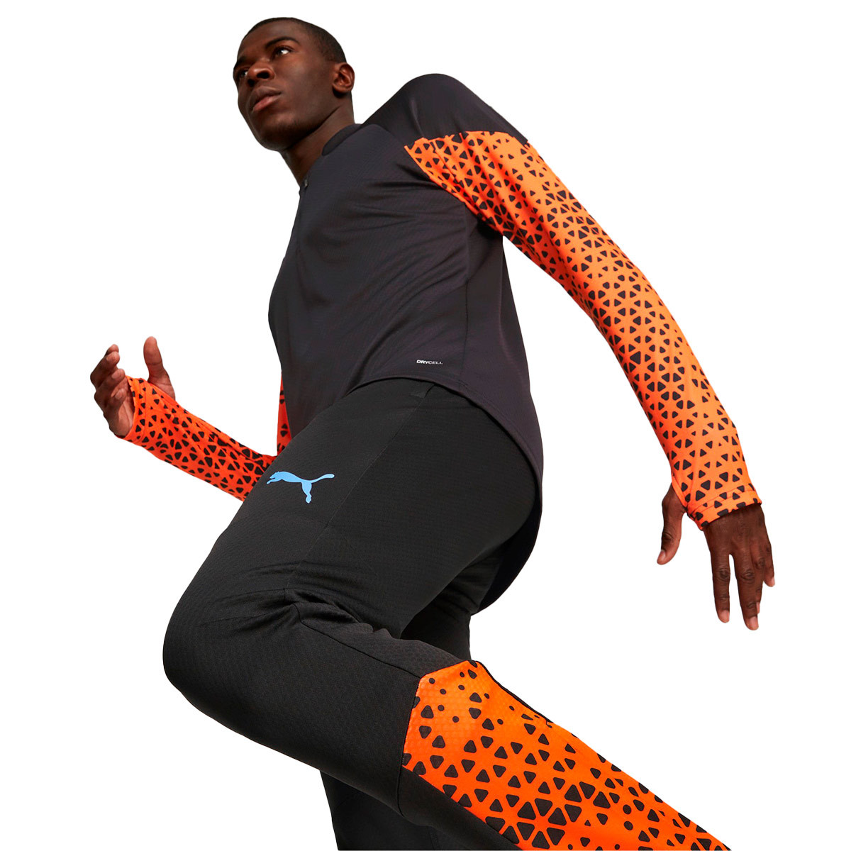 Long pants Puma IndividualCUP Training Black-Ultra Orange - Fútbol Emotion