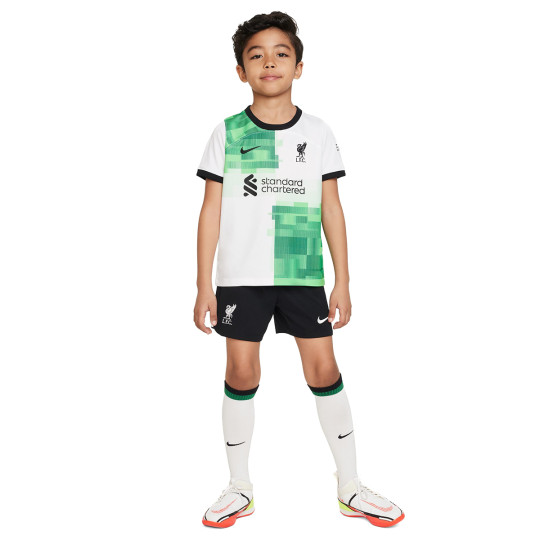 Completo Nike Liverpool FC Seconda Divisa 2023-2024 Bambino White-Green ...