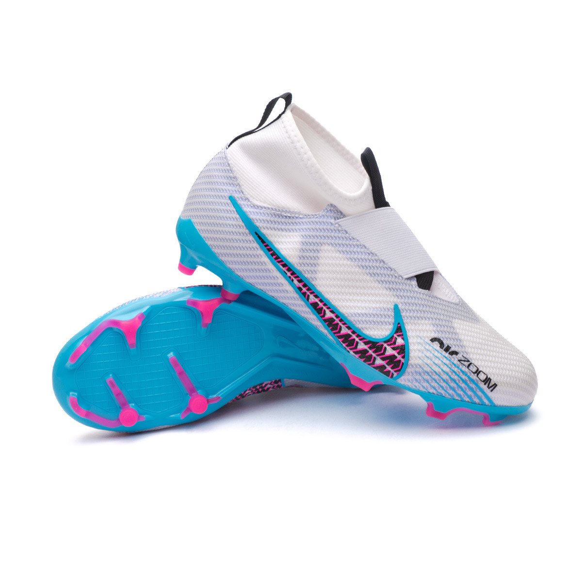 Bota de fútbol Nike Air Zoom Mercurial Superfly 9 Pro FG Niño White ...