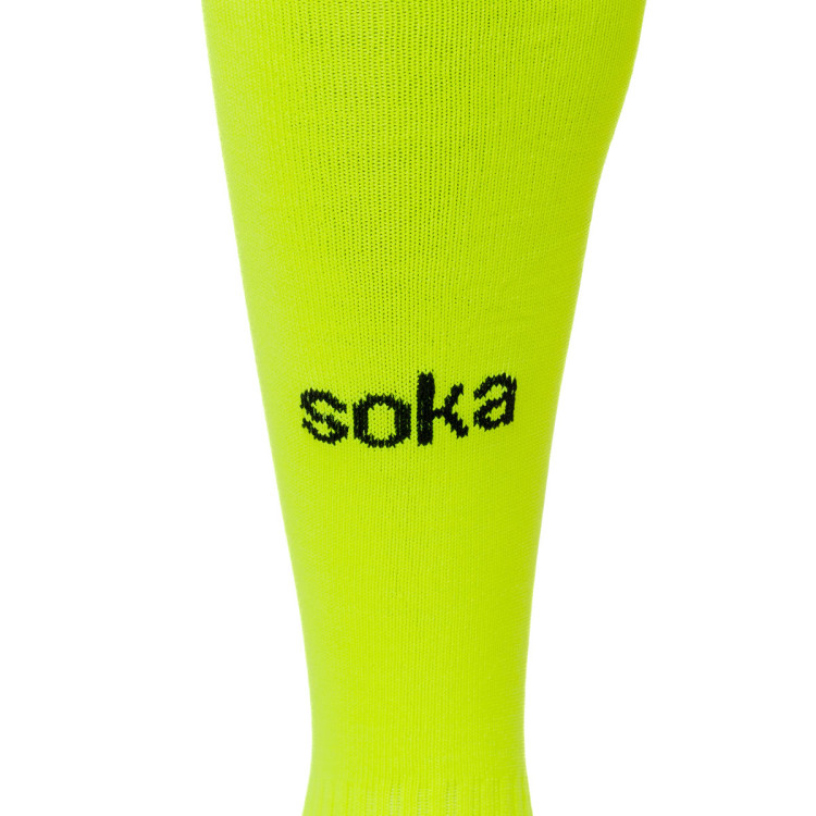 Football Socks Soka Soul Laser Yellow - Fútbol Emotion