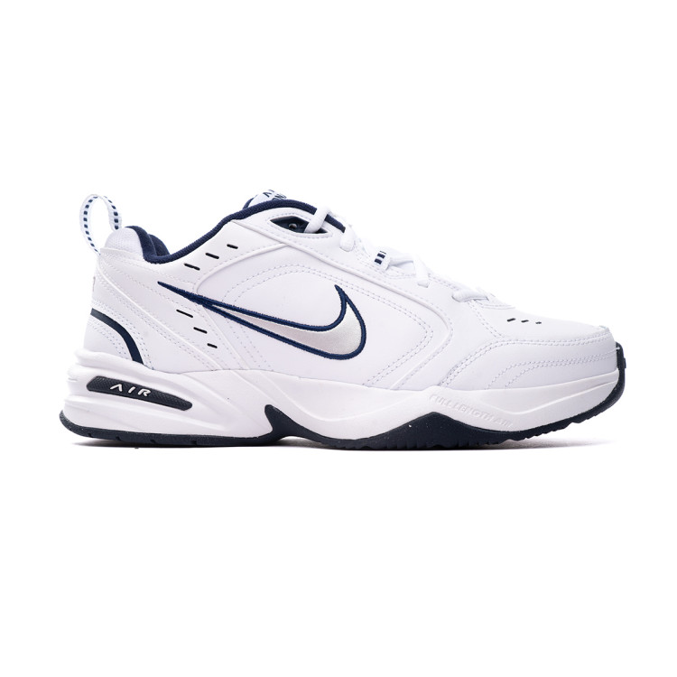 Zapatilla Nike Air Monarch IV White-Metallic Silver - Fútbol Emotion