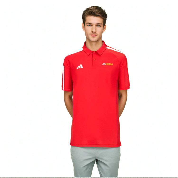 Polo shirt adidas AS Roma Fanswear 2023-2024 Power Red - Fútbol Emotion