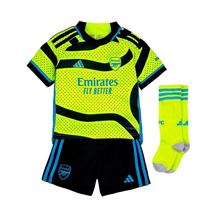 Kit adidas Kids Arsenal FC Away Kit 2023-2024 Solar Yellow-Black ...