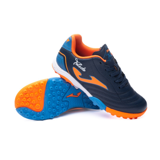 Fußballschuh Joma Toledo Turf Niño Marineblau-Orange - Fútbol Emotion