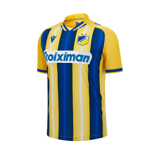 T-Shirt Macron APOEL de Nicosia Home Jersey 2023-2024 Blue-Yellow ...