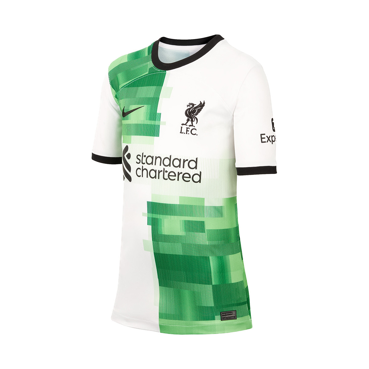 Maglia Nike Liverpool FC Seconda Divisa 2023-2024 Bambino White-Green ...