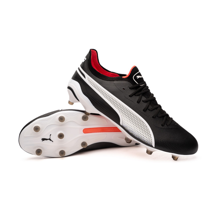 Bota de fútbol Puma King Ultimate FG/AG Black-White-Fire Orchid ...