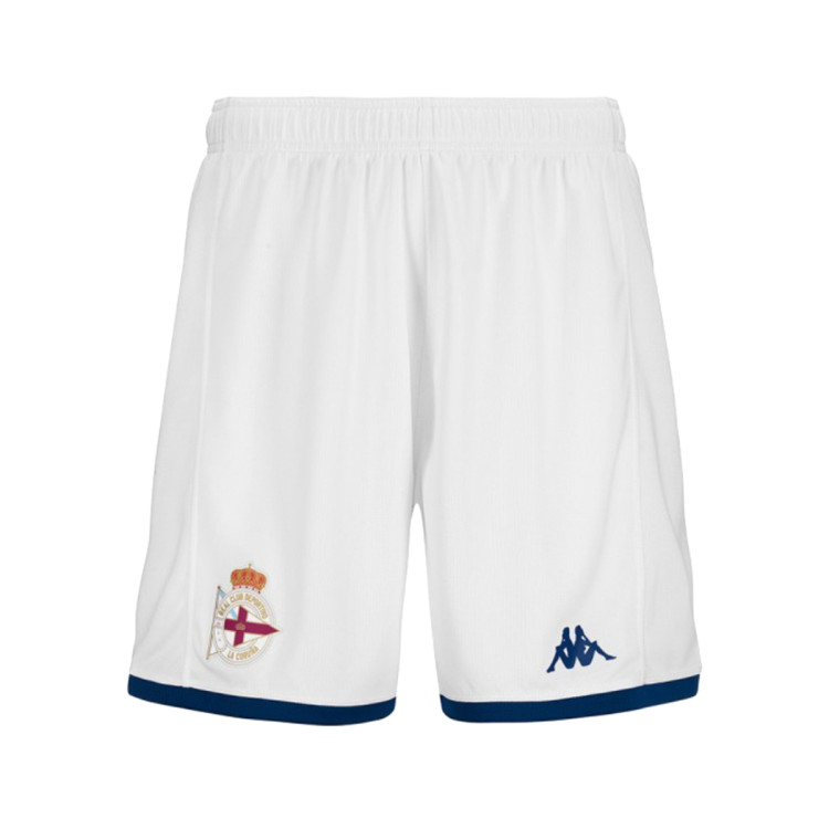 Shorts Kappa Kids Deportivo La Coruña Third Kit Shorts 2023-2024 White-Blue Dark - Fútbol Emotion
