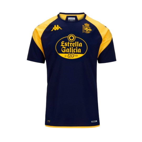 Jersey Kappa Deportivo La Coruña Training 2023 2024 Blue Marine Yellow