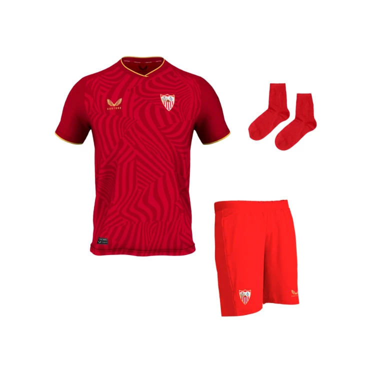 Tenue Castore Bébé Sevilla FC Kit Extérieur 2023-2024 True Red-Chili ...