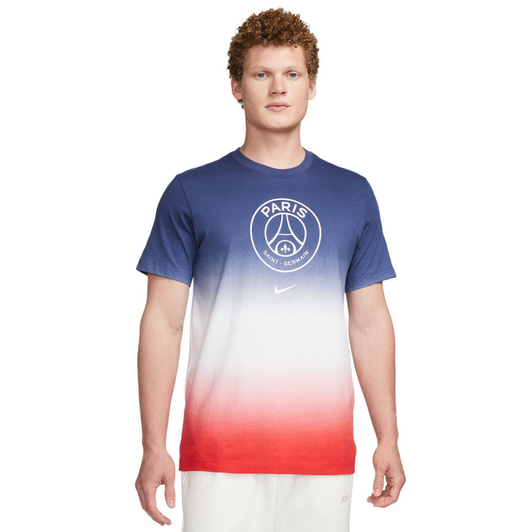 Camiseta Nike Paris Saint-Germain FC Fanswear 2023-2024 White-Midnight Navy-University Red-White ...