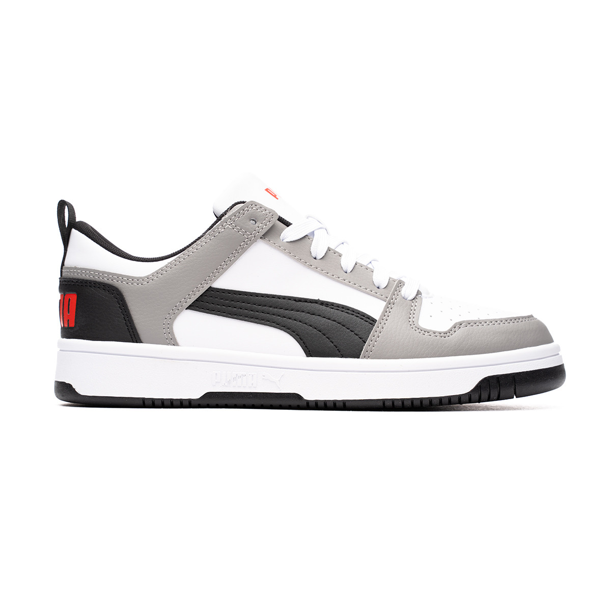 Trainers Puma Kids Rebound Layup Low White- Black-Concrete Gray-For All ...