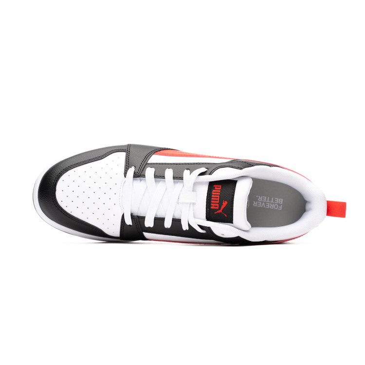 Zapatilla Puma Rebound V6 Low White-For All Time Red- Black - Fútbol ...
