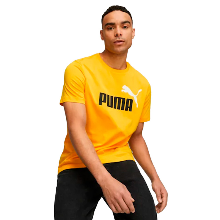 Camiseta Puma Essentials 2 Logo Yellow Sizzle - Fútbol Emotion
