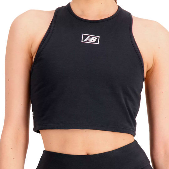 Top New Balance Women Essentials Americana Cotton Spandex Black ...