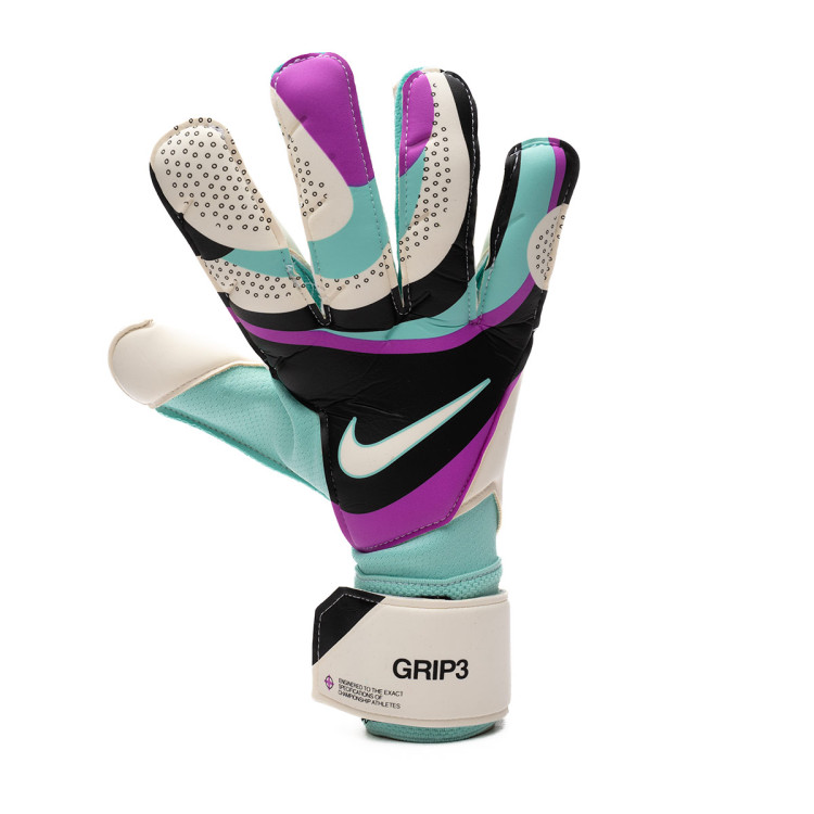 Guante de porteros Nike Grip3 Black-Hyper turquoise-Rush fuchsia ...