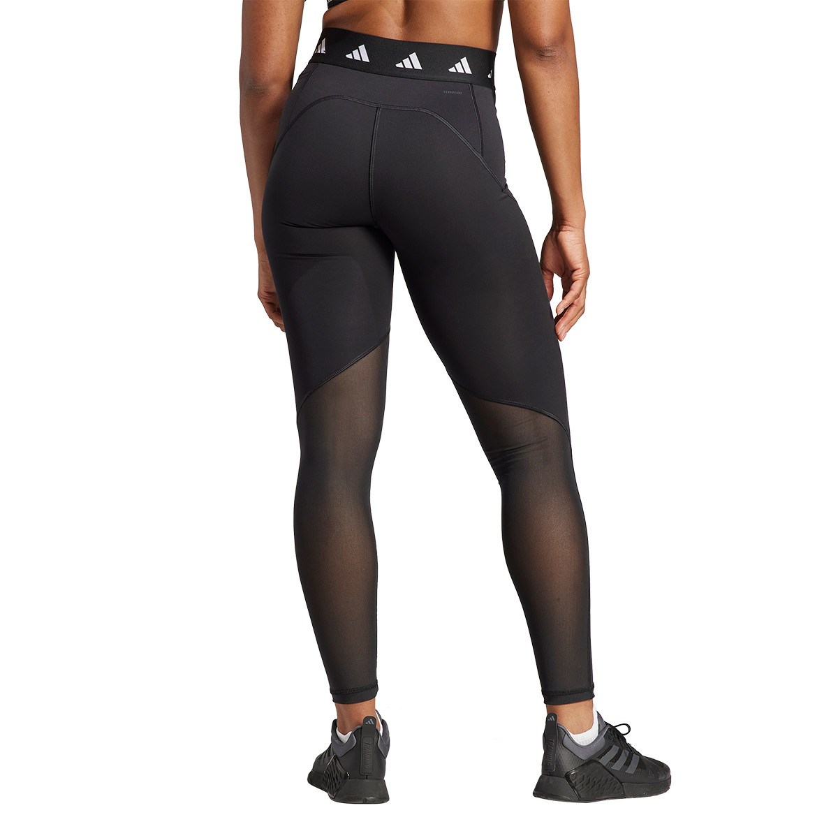 Sliders adidas Women Tech-Fit Stash Black-White - Fútbol Emotion