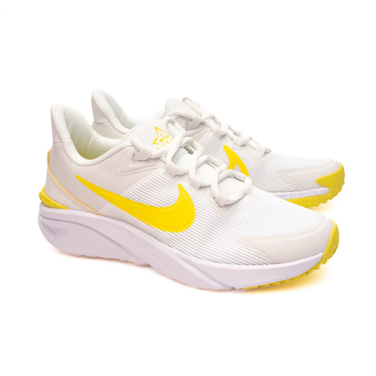 Chaussure de futsal Nike Star Runner 4 Summit White-Yellow-Vivid Sulfur ...
