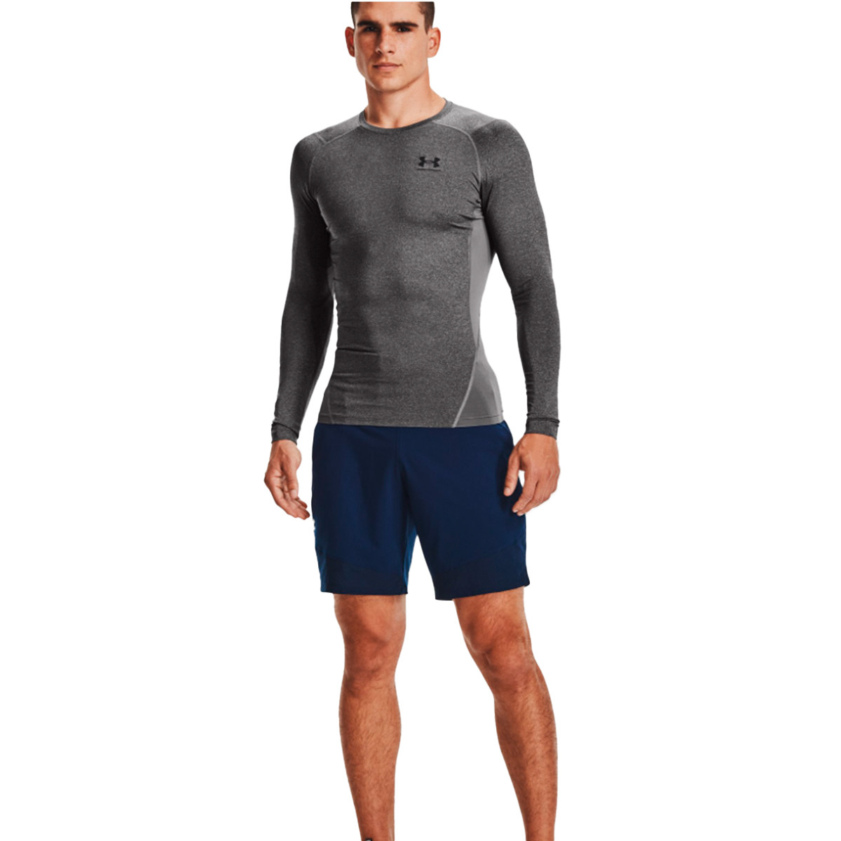 Camiseta Under Armour HeatGear Compression Carbon Heather - Fútbol Emotion