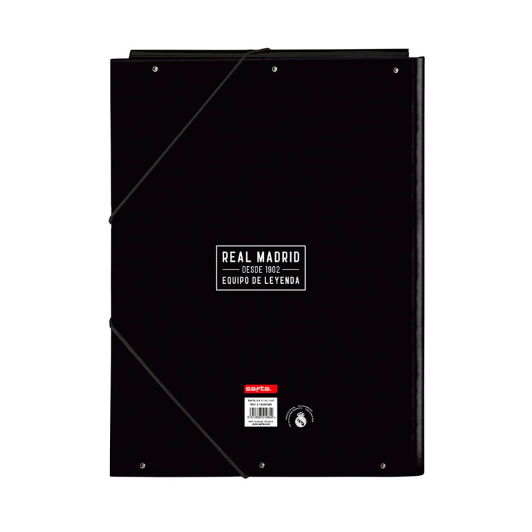 Safta Carpeta Folio 3 solapas Real Madrid Negro - Fútbol Emotion