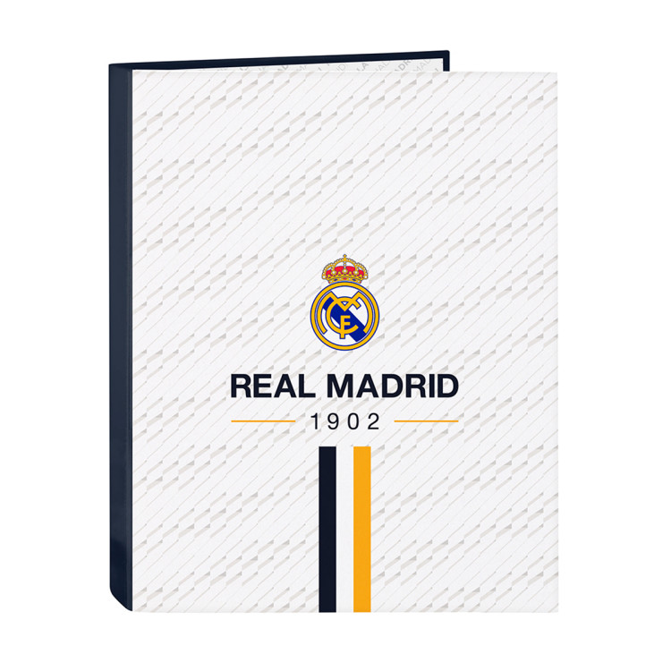 Safta Carpeta folio 4 Anillas Real Madrid Blanco - Fútbol Emotion