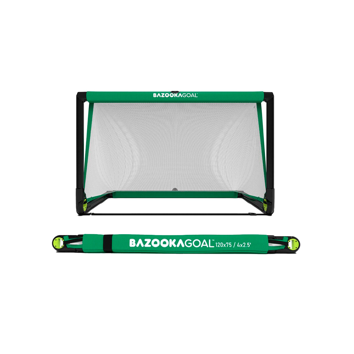 Bazooka Goal Multipurpose Goal PVC (120 x 75) Green-White - Fútbol Emotion