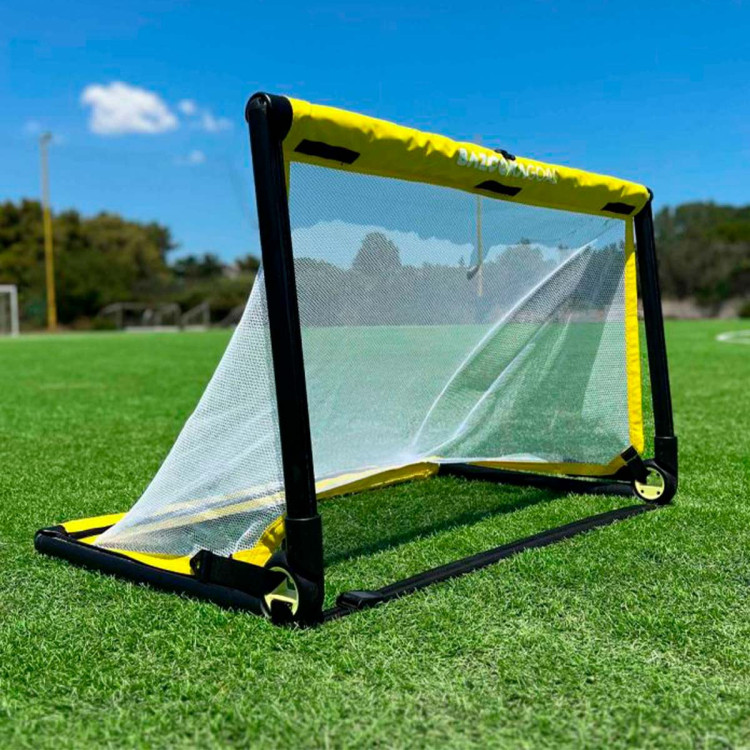 Bazooka Goal Baliza Multiusos PVC (120 x 75) Yellow-White - Fútbol Emotion