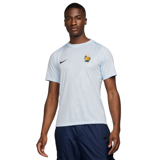 Jersey Nike Francia Pre-Match Eurocopa 2024 Half Blue-Blackened Blue ...