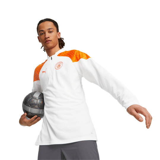 Sweatshirt Puma Manchester City Training 2023-2024 White-Orange ...