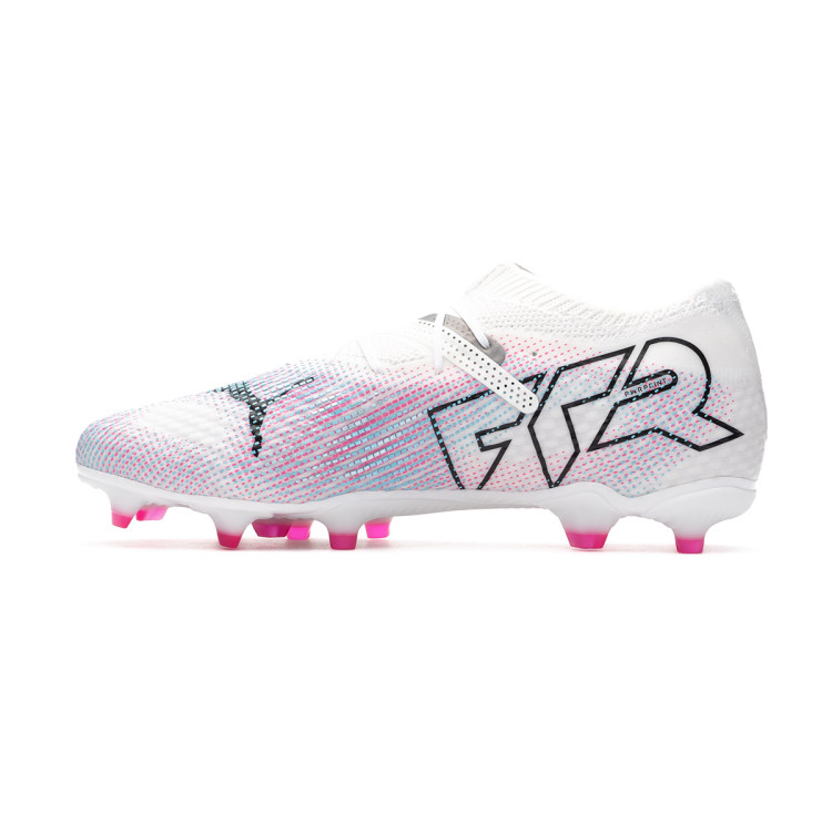 Chuteira Puma Future 7 Pro+ FG/AG White-Black-Poison Pink - Fútbol Emotion
