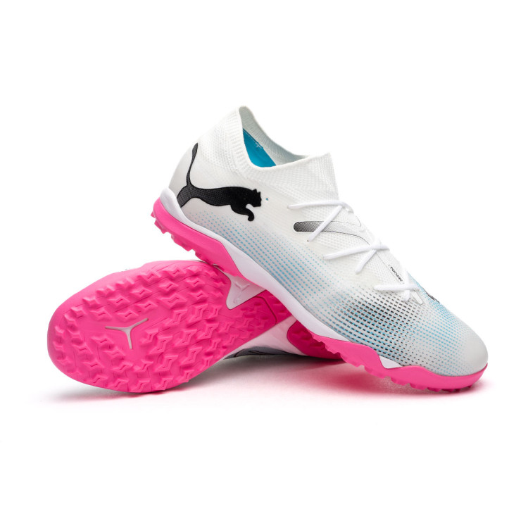 Bota de fútbol Puma Future 7 Match Turf White-Black-Poison Pink ...