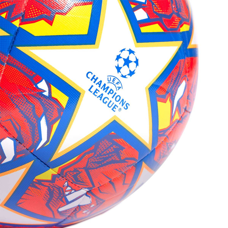 Ballon adidas Training Champions League 2023-2024 Knockout White-Glory Blue-Flash Orange ...